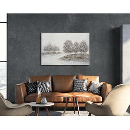 &Ouml;lgem&auml;lde &raquo;handarbeit gerahmt B&Auml;UME 78x118 cm &ndash; Wandbild Deko neutral&laquo; Baum B&auml;ume Landschaft 1 Stk. tlg. handgefertigt, jedes Bild ein Unikat, 