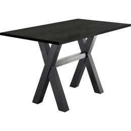 M&auml;usbacher Bartisch Gestell in X-Form (Breite 120, 140 oder 160 cm) schwarz B/H/T: 160cm x 105cm x 70cm, 160cm