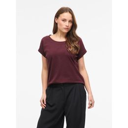 Vila Damen Rundhalsshirt &raquo;VIDREAMERS NEW PURE T-SHIRT/SU-NOOS&laquo; Baumwollmischung, regular fit braun XL