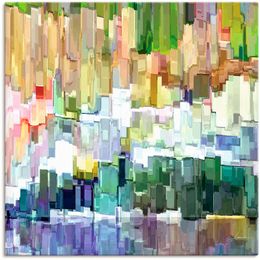 Artland Leinwandbild &raquo;Glacierbucht III&laquo; Muster 1 Stk. tlg. auf Holzrahmen gespannt bunt Leinwand B/H/T: 70cm x 70cm, Leinwandbild Muster quadratisch, 1 Stk.