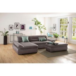 Home Affaire Ecksofa &raquo;Avesa L-Form&laquo; Wahlweise mit Armteilvertsellung und Bettfunktion, B/T/H: 300/172/80cm braun 100% Polyester B/H/T: 300cm x 80cm x 