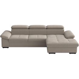 Sit & More sit&more Ecksofa &raquo;Viola, L-Form, B: 260 cm&laquo; optional Schlaffunktion,inkl Armteil- & Kopfteilverstellung beige 100% Polyester B/H/T: 260cm x 73cm x 