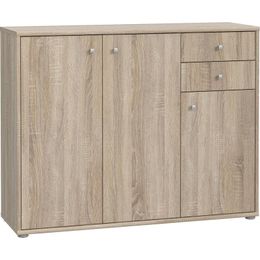 FORTE Kommode &raquo;Tempra, Kommode, 3 T&uuml;ren, 2 Schubk&auml;sten, viel Stauraum&laquo; Breite 108,8 cm braun B/H/T: 108,8cm x 85,5cm x 34,8cm, 2 Stk., 3 Stk.
