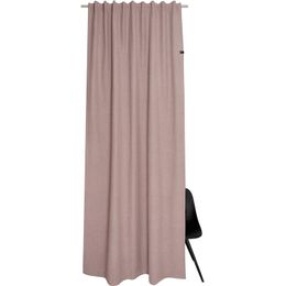 Sch&ouml;ner Wohnen Kollektion SCH&Ouml;NER WOHNEN-Kollektion Vorhang &raquo;Solo&laquo; Multifunktionsband 1 Stk. tlg. mit Lederapplikation rosa Jacquard, Baumwolle, Polyester 250cm, 
