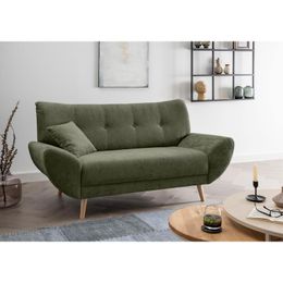 Home Affaire Polstergarnitur &raquo;Basta&laquo; 3-2-1, 3 tlg. tlg. gr&uuml;n 100% Polyester B/H/T: 82cm x 87cm, Microfaser, 3-Sitzer, 2-Sitzer, Sessel,gr&uuml;n