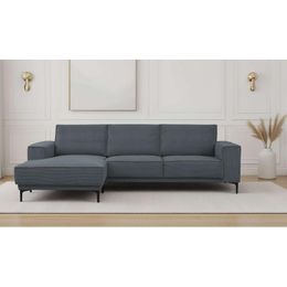 OTTO home Ecksofa &raquo;OLAND Cord L-Form, B: 280 cm, Skandi-Design&laquo; L-Form, 280 cm, Wellenunterfederung, Skandi-Design, Metallf&uuml;&szlig;e 92%PES 8%NY B/H/T: 