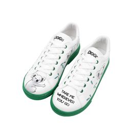 DOGO Damen Sneaker "Ace Low-Top Sneaker Best Of Tweety And Sylvester Black Damen", Gr. 40, transparent, Lederimitat, Schuhe, Handgefertigt