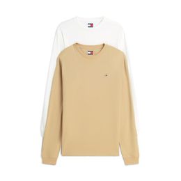 Tommy Jeans Herren Longsleeve &raquo;TJM SLIM 2PACK L/S EXT&laquo; 2 beige S