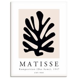 Artland Wandbild &raquo;Matisse Komposition - cut-out schwarz&laquo; Muster 1 Stk. tlg. als Alubild, Leinwandbild, Poster, Wandaufkleber in verschied. Gr&ouml;&szlig;en Leinwand B/H