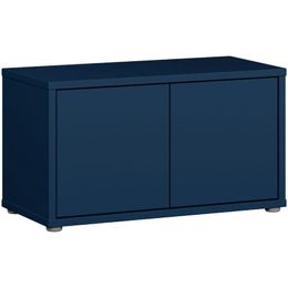 FORTE Schuhbank &raquo;Alice Springs, Grifflos, 8 Paar Schuhe, Polsterauflage optional&laquo; B/H/T 74,5/41,5/34,9 cm, Push to open blau Holzwerkstoff B/H/T: 