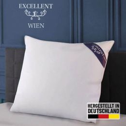 EXCELLENT 3-Kammer-Kopfkissen &raquo;Wien&laquo; F&uuml;llung: 60Daunen40FedernAussenkammernund100FedernInnenkammer 1 Stk. tlg. Kopfkissen in 40x80 und 80x80 erh&auml;ltlich wei&szlig; 