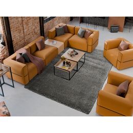 OCI DIE TEPPICHMARKE Hochflor-Teppich &raquo;MONTIS&laquo; rechteckig 45 mm H&ouml;he uni, Langflor, Shaggy, auch in rund, quadratisch und L&auml;ufer erh&auml;ltlich grau 