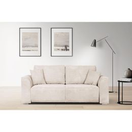 Inosign 2-Sitzer &raquo;BEATRICE, erh&auml;ltlich in trendigen Stoffoptionen, B/T/H: 143/73/92 cm&laquo; In hochwertiger Verarbeitung, incl. 2 gro&szlig;en Zierkissen in 