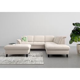 Sit & More sit&more Ecksofa &raquo;Maggiore L-Form&laquo; wahlweise mit Kopfteilverstellung, Schlaffunktion und Stauraum grau 95% Polyester, 5% Polyamid B/H/T: 261cm x 224cm