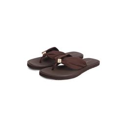 Tommy Hilfiger Damen Zehentrenner &raquo;TH SCANDI SOFT SUMMER SANDAL&laquo; Sommerschuh, Strandschuh mit Schmuckelement 42