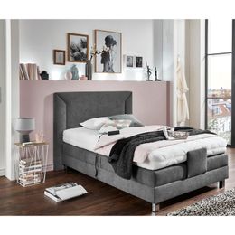 Westfalia Schlafkomfort Boxbett mit Motor grau Bezug der Obermatratze: 100% Polyester, abnehmbar und waschbar bis 60&deg;C;Box und Kopfteil: Mikrovelours (100% Polyester) 