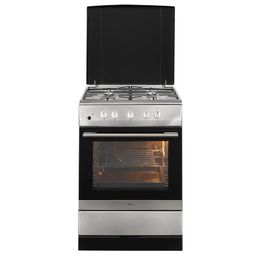 Amica Gas-Standherd &raquo;6017GG5.33ZpDNQ(Xv)SHGG 11668 E&laquo; Klassisches Kochen mit direkter Gasflamme und vertrauter Bedienung silber Drehkn&ouml;pfe am Backofen 