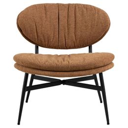 ACTONA GROUP Loungesessel &raquo;Burma&laquo; Terracotta Stoff, schwarze Stahlbeine, Sitzh&ouml;he: 43 cm orange 100% Polyester Luxus-Microfaser, B/H/T: 70cm x 76cm x 