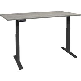 M&auml;usbacher Schreibtisch &raquo;Big System Office, Arbeitstisch, B&uuml;rotisch&laquo; Breite 120 cm, elektrisch h&ouml;henverstellbar, beton grau B/H/T: 120cm