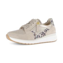 Gabor Damen Keilsneaker &raquo;CAPRI&laquo; Freizeitschuh, Halbschuh, Schn&uuml;rer, in Weite K (=extraweit) beige 38