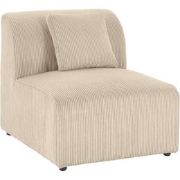 OTTO home Sessel &raquo;Alesund&laquo; als Einzelteil oder Modulteil f&uuml;r Sets beige Cord (100% Polyester);Filzoptik (100% Polyester) Cord, B/H/T: 80cm x 84cm x 
