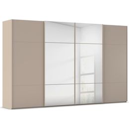 Rauch Schwebet&uuml;renschrank &raquo;Kleiderschrank Schrank Garderobe Schlafzimmerschrank SCALE-TRIO&laquo; edle dreigeteilte Front mit 2 Zierleisten und Spiegel MADE