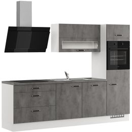 IMPULS K&Uuml;CHEN K&uuml;che &raquo;"Prag", Ausrichtung w&auml;hlbar, Schubk&auml;sten mit Soft-Close,&laquo; vormontiert, wahlweise mit E-Ger&auml;ten, mit Vollauszug, Breite 270 cm 