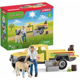 Schleich Spielfigur &raquo;FARM WORLD, Tierarztbesuch auf dem Bauernhof (42503)&laquo; gelb Kunststoff Einheitsgr&ouml;&szlig;e