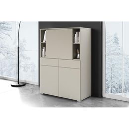 OTTO home Sekret&auml;r &raquo;Paris, Moderner PC-Schrank mit klappbarer Arbeitsfl&auml;che&laquo; 1 Stk. tlg. 2 Schubladen, Push-to-Open und verstellbare Einlegeb&ouml;den, 
