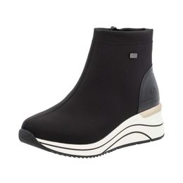 Remonte Damen Keilsneaker Plateauboots, High Top Stiefelette mit wasserabweisender TEX-Membran schwarz 38