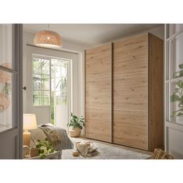 STAUD Schwebet&uuml;renschrank &raquo;Includo, Made in Germany&laquo; Mit vier verschiedenen Ausstattungsvarianten Holzwerkstoff Artisan Eiche, B/H/T: 225cm x 222cm x 