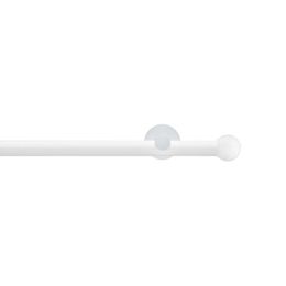 Garesa Gardinenstange &raquo;WHITE&laquo; &Oslash; 20 mm 2 l&auml;ufig-l&auml;ufig Wunschma&szlig;l&auml;nge Vorhanggarnitur, Innenlauf, verl&auml;ngerbar, Endknopf Kugel wei&szlig; Eisen B/L: 300cm &Oslash; 