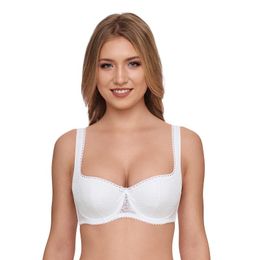 SuSa Damen Dirndl-BH &raquo;Wiesn Zauber&laquo; Soft-Cups, Spitze, mit B&uuml;gel, St&auml;bchen in der Seitennaht wei&szlig; 75, Cup C Trachtenmode