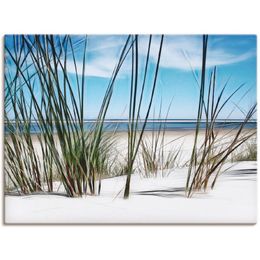 Artland Leinwandbild &raquo;D&uuml;ne&laquo; Strand 1 Stk. tlg. auf Holzrahmen gespannt blau Leinwand B/H/T: 40cm x 30cm, Leinwandbild Strand Querformat, 1 Stk.