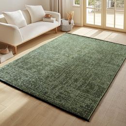 Ayyildiz Teppiche Teppich &raquo;SPACE 1900, auch als L&auml;ufer&laquo; rechteckig 7 mm H&ouml;he L&auml;ufer, Kurzflor, Boho, Vintage, Wohnzimmer gr&uuml;n Chenille B : 200cm 1 Stk., 7mm, L: 290cm