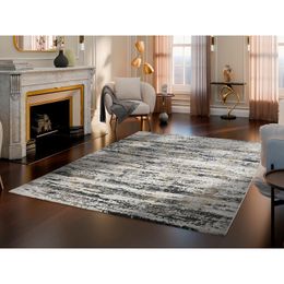 OCI DIE TEPPICHMARKE Teppich &raquo;MANCHESTER TAKI&laquo; rechteckig 10 mm H&ouml;he Design Teppich Kurzflor hochwertige Qualit&auml;t grau Obermaterial: 65% Polyester, 35