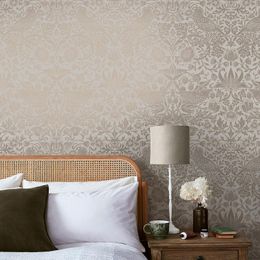 WILLIAM MORRIS AT HOME Vliestapete &raquo;Strawberry Thief Fibrous&laquo; Retro texturiert Design Tapeten beige Vlies B/L: 0,52m x 10m, Rollen: 1