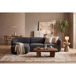 Home Affaire Ecksofa &raquo;OSTRUP Rundsofa, L-Form, Naturt&ouml;ne, Boucle oder Chenille&laquo; Breite 280 cm, organische Form mit sanften Rundungen grau 100% 