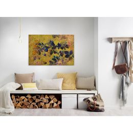 A.S. Cr&eacute;ation Leinwandbild &raquo;indian summer&laquo; Blumen Kunst 1 Stk. tlg. Keilrahmen Bild Bl&auml;tter Natur Floral Leinwand-Bild Wohnzimmer modern bunt Massivholz, Stahl B/H/