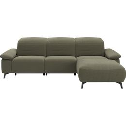 Musterring Ecksofa &raquo;MR 370, intelligenter Komfort im modernen Design&laquo; Optionale Relaxfunktion, flexible Kopfteile & klappbare Armlehnen braun 95% Polyester, 5% 