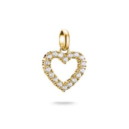 Thomas Sabo Damen Thomas Sabo Charm Herz &raquo;Charm Herz - Connect&laquo; mit Rubin (synth.), Zirkonia (synth.) gold Einheitsgr&ouml;&szlig;e