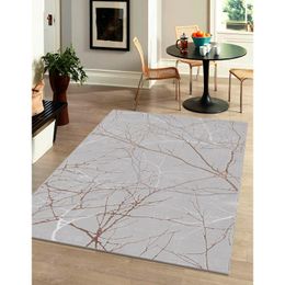 MERINOS Teppich &raquo;Creation 50055&laquo; rechteckig 10 mm H&ouml;he elegant, gl&auml;nzend, Kurzflor, Indoor, pflegeleicht, robust grau Polyester B : 80cm 1 Stk., 10mm,