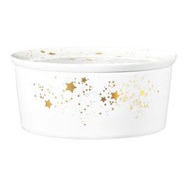 Seltmann Weiden Servierschale &raquo;Liberty - Golden Stars&laquo; 1 Stk. aus Porzellan Schale rund, mit Deckel, 21 x 9 cm gold Porzellan &Oslash; 20,8cm
