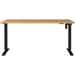 Germania Schreibtisch &raquo;Boras&laquo; Breite 120/140/160/180 cm, Metallgestell, elektrisch h&ouml;henverstellbar B/H/T: 180cm x 120cm x 80cm, Gestellfarbe schwarz