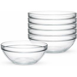 Van Well Schale &raquo;Chefs, 6 St&uuml;ck&laquo; 6 aus Glas stapelbar, sp&uuml;lmaschinen- und mikrowellengeeignet Glas &Oslash; 23cm