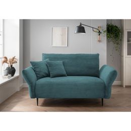 Home Affaire Ecksofa &raquo;Lazio modern und bequem, schmale Armlehnen, tolle Detailverarbeitung&laquo; zwei verschiedene Fu&szlig;farben w&auml;hlbar blau 93% Polyester, 7%