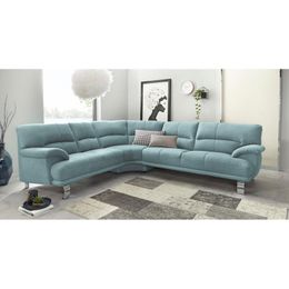 Trendmanufaktur Ecksofa &raquo;Cecilia II, in italienischen Design, bequem, hoher Sitzkomfort, L-Form&laquo; extrabreite Armlehnen f&uuml;r noch mehr Sitzkomfort gr&uuml;n 