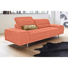 Sit & More sit&more 3-Sitzer &raquo;Mariola&laquo; mit Federkern, inklusive Sitztiefenverstellung orange Luxus-Microfaser (100% Polyester);Struktur (100% Polyester);Luxus-
