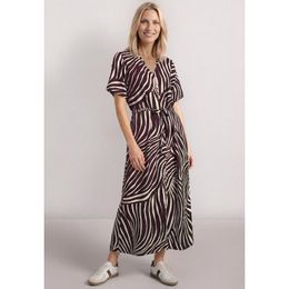 Street One Damen Street One Druckkleid Ohne Taschen Sommerkleid mit V-Neck und Allover-Print 36, N-Gr