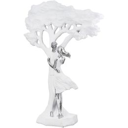 Casablanca by Gilde Dekofigur &raquo;Skulptur Paar; Baum Liebesblicke wei&szlig; H. 44 cm&laquo; wei&szlig; Kunstharz B/H/T: 32cm x 44cm x 13cm